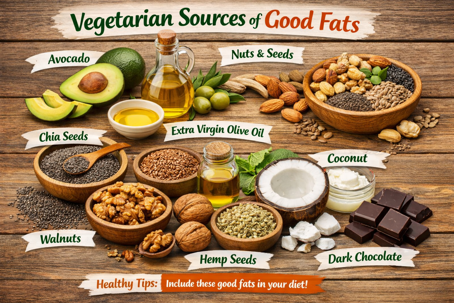 Vegetarian Sources of Good Fats - Mokshya Yoga Adventure